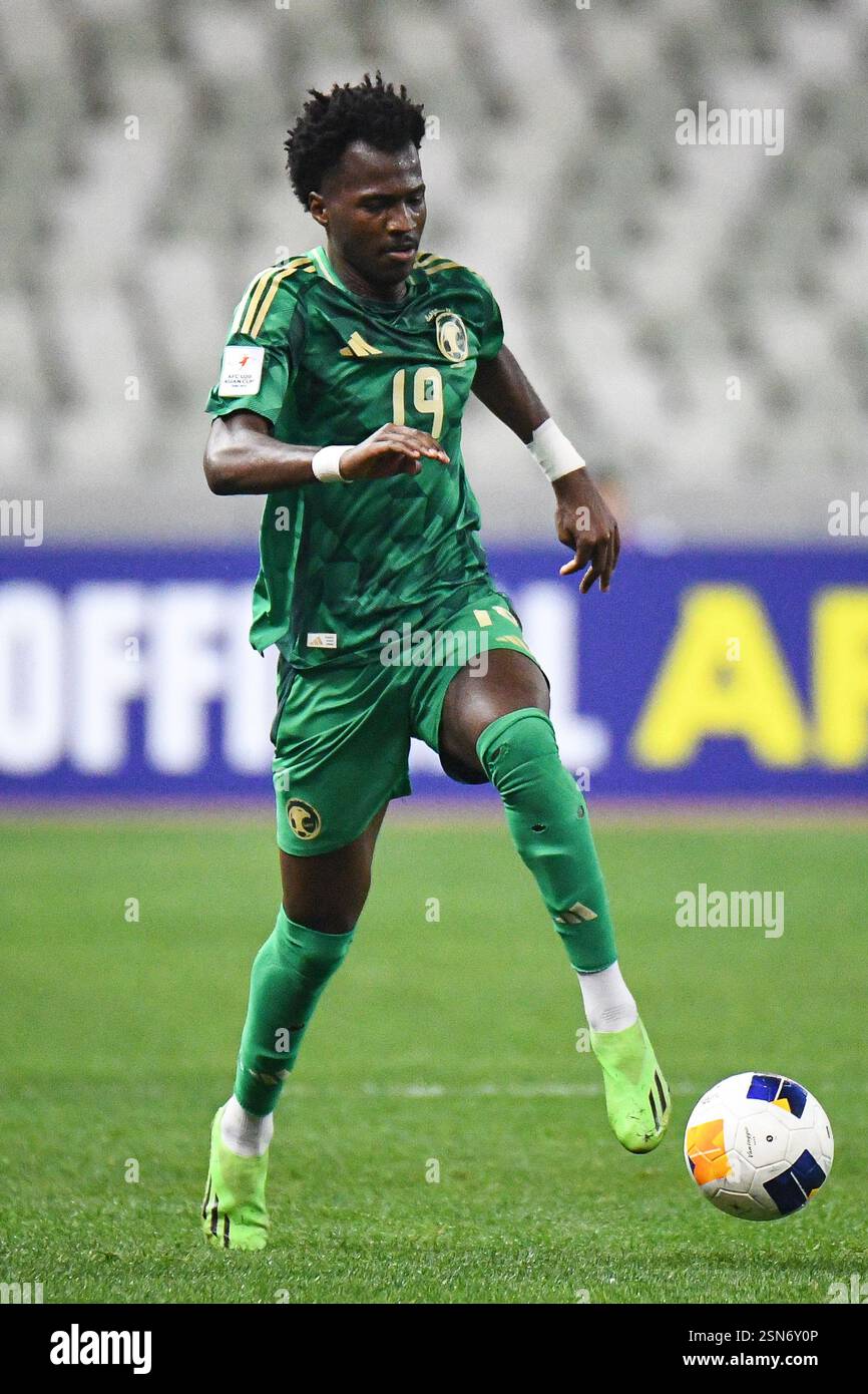 Shenzhen, China. 13 February, 2025. Awad Aman #19 of Saudi Arabia ...