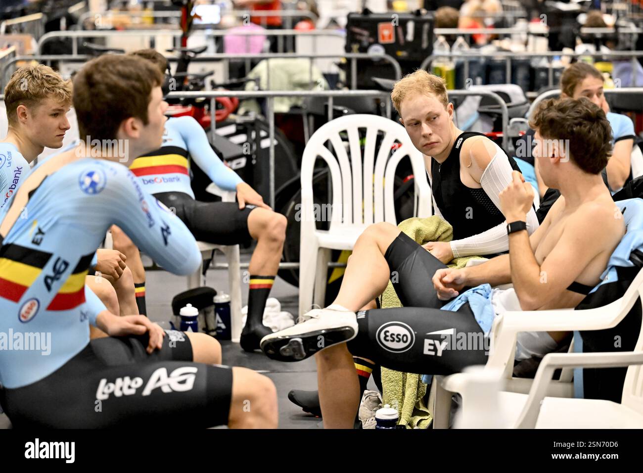 Belgian Thibaut Bernard pictured during the 2025 UEC Track Elite European Championships, in ...
