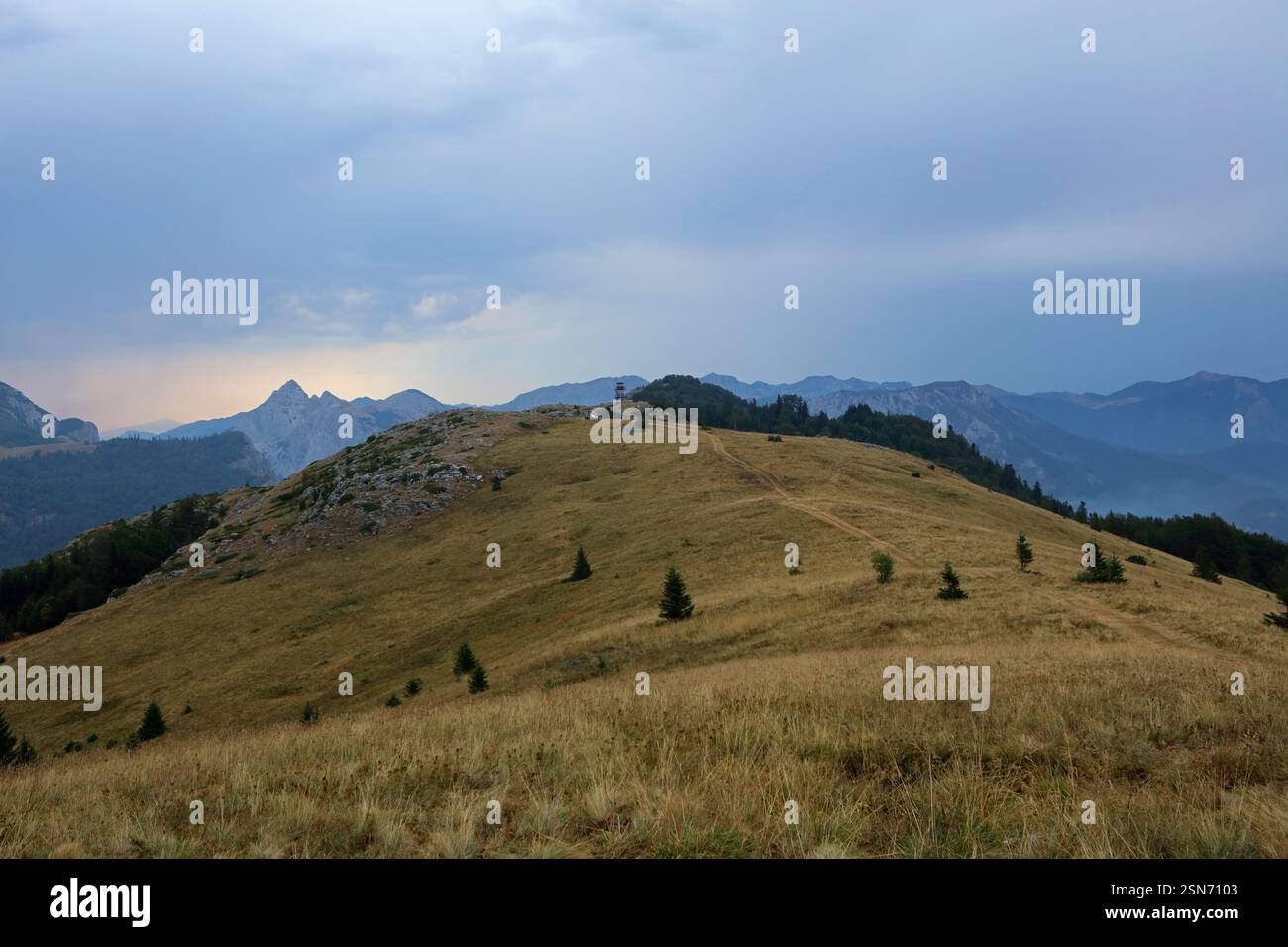 Hiking path and mountain landscape in Sutjeska National Park near ...