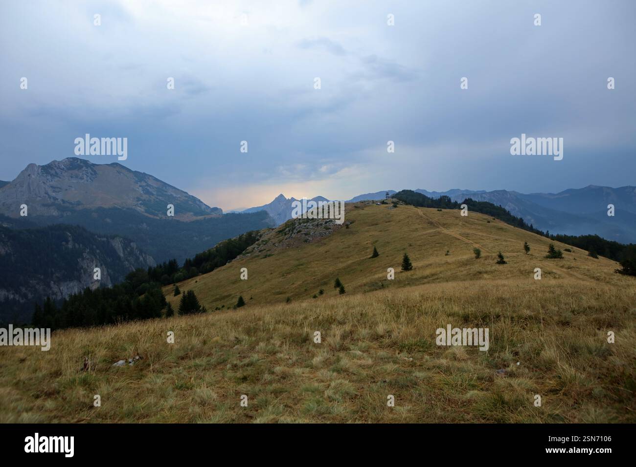 Hiking path and mountain landscape in Sutjeska National Park near ...
