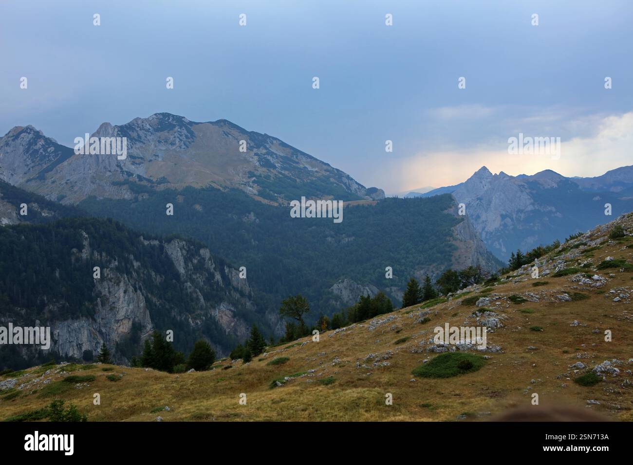Hiking path and mountain landscape in Sutjeska National Park near ...