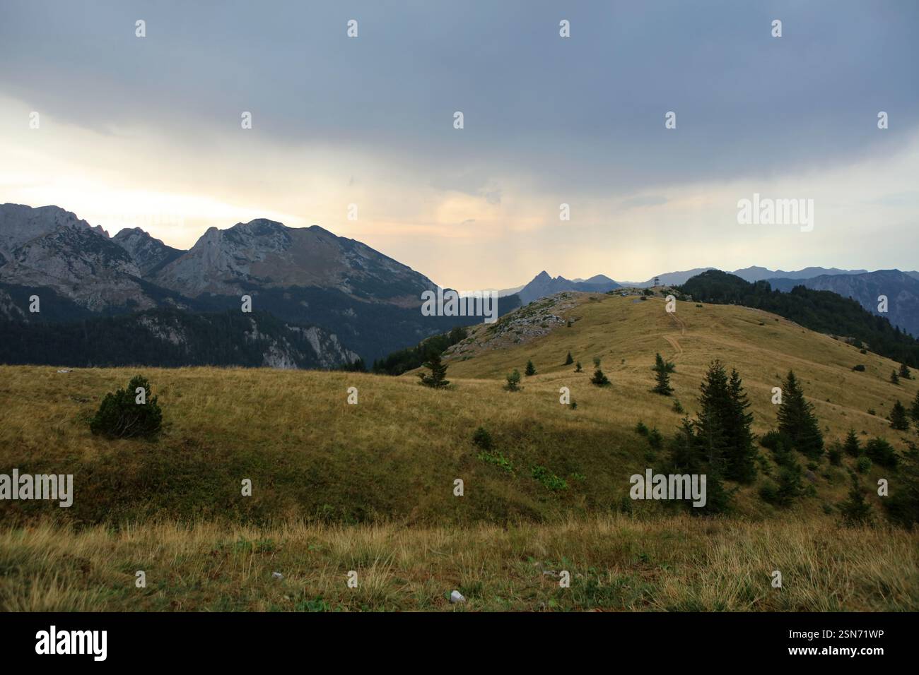Hiking path and mountain landscape in Sutjeska National Park near ...