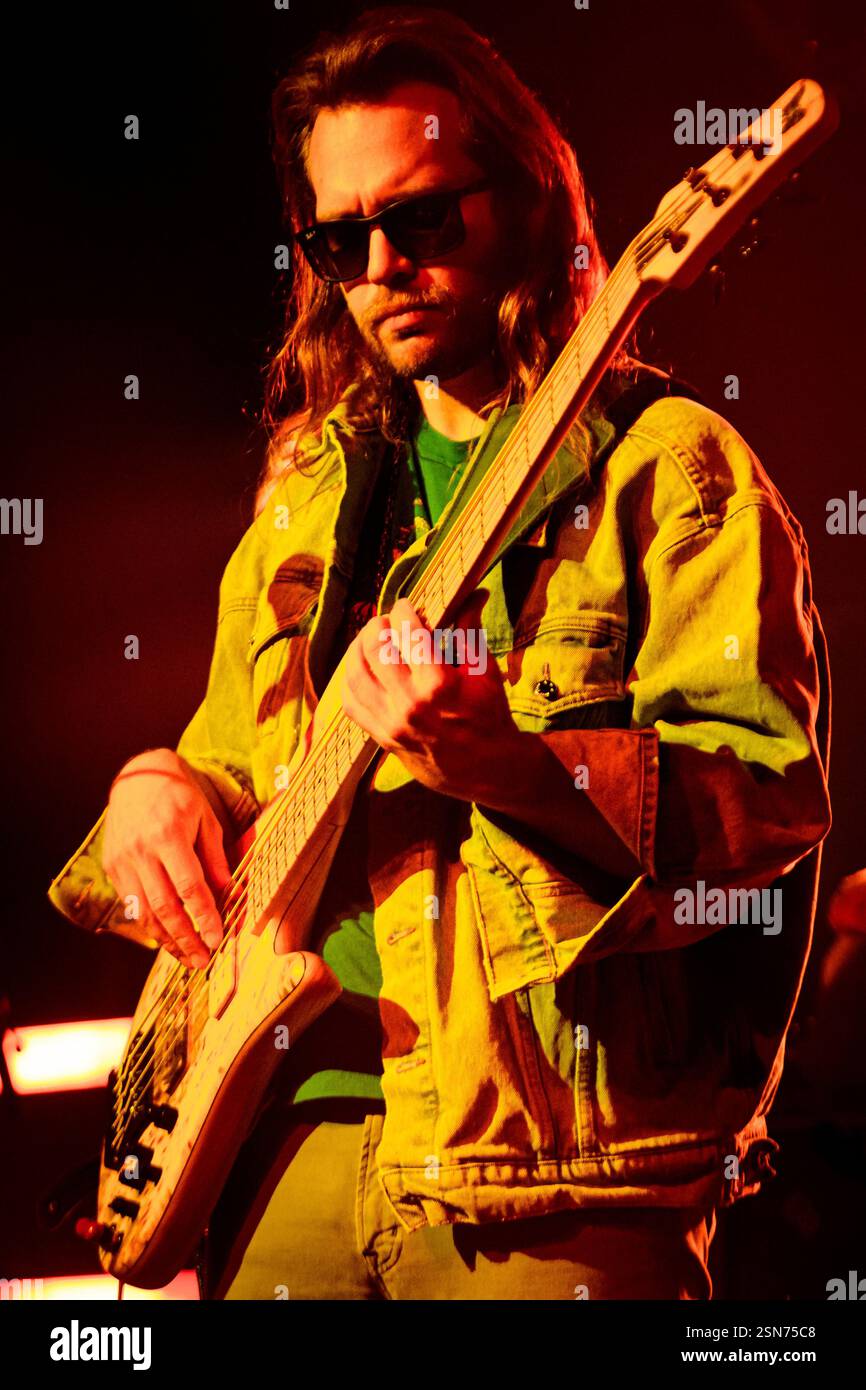 TORONTO, ON - FEBRUARY 10: Goose bass player Trevor Weekz performs ...