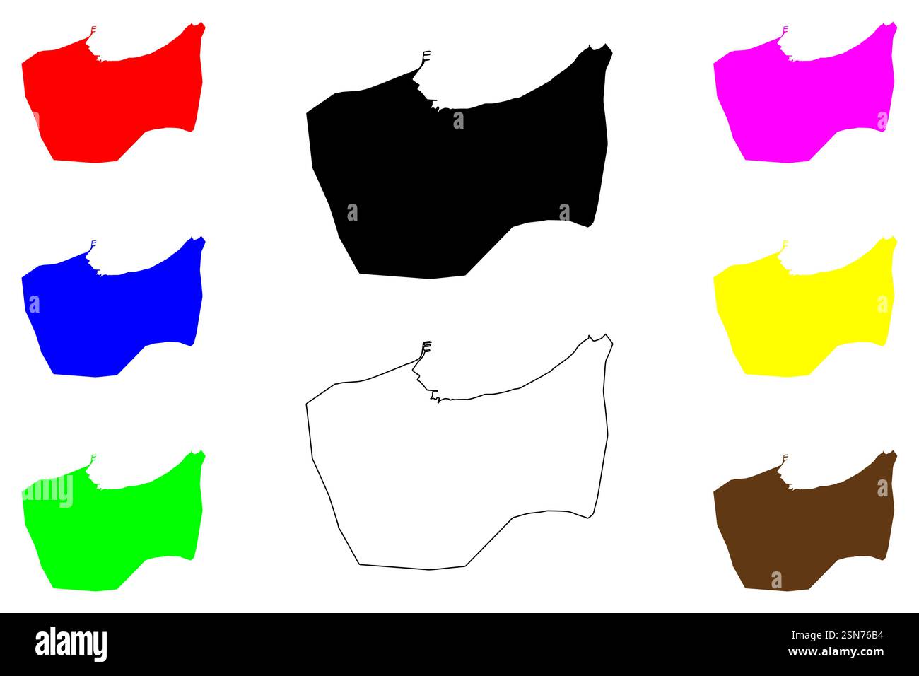 Manta city (Republic of Ecuador, Manabí Province) map vector ...