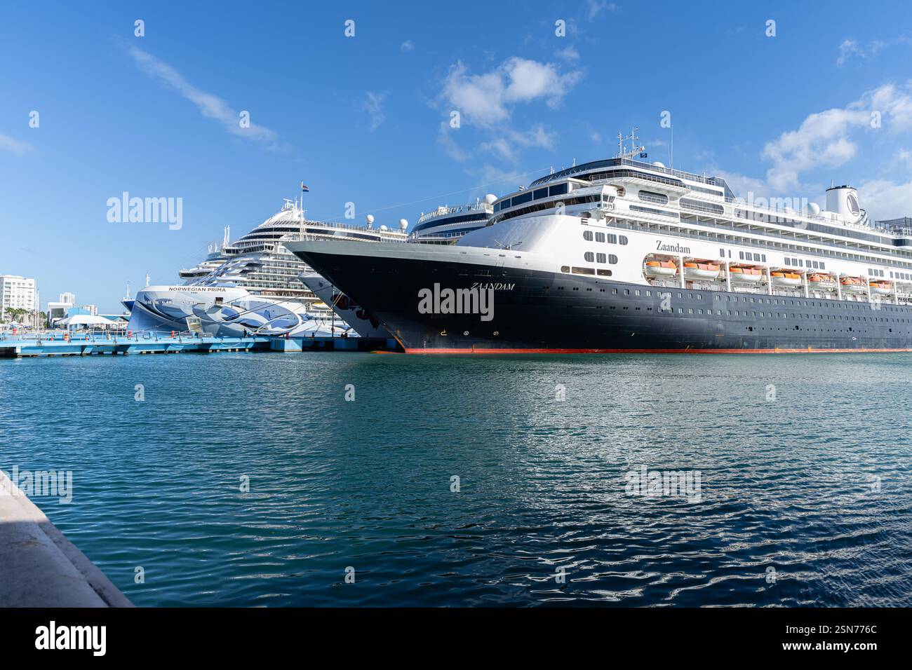 22 January 2025 - San Juan Puerto Rico - Cruise Liners at the San Juan Cruise ship Terminal ...