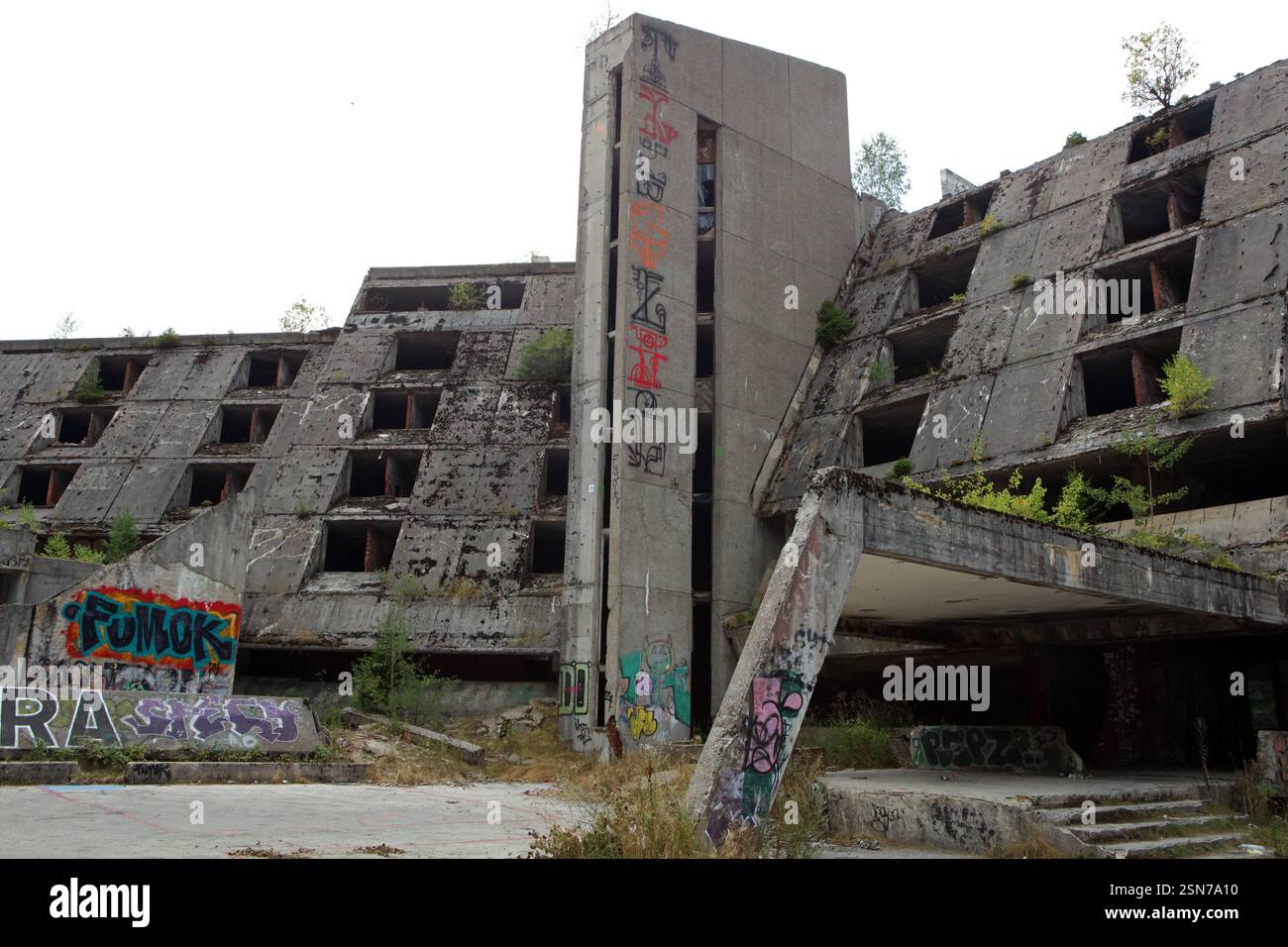 Former Olympic Hotel Igman near Mount Igman, damaged during Siege of ...
