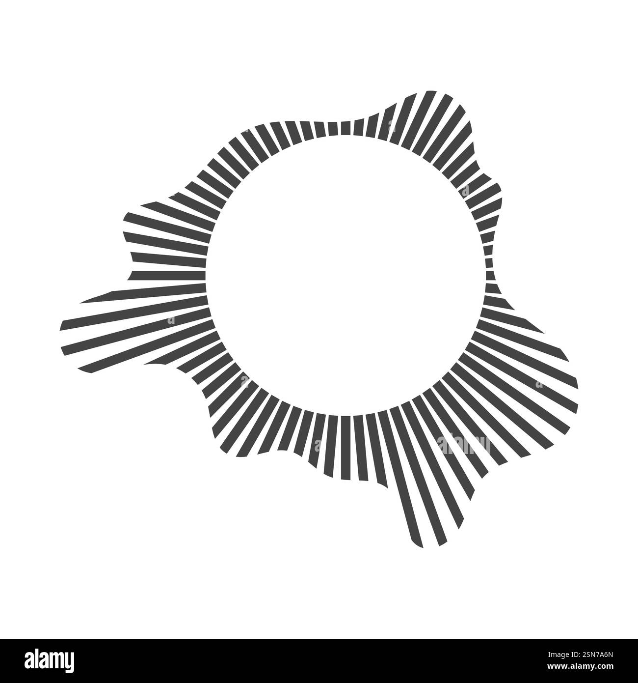 Circular sound wave, Audio equalizer round wave, Linear rays circular ...