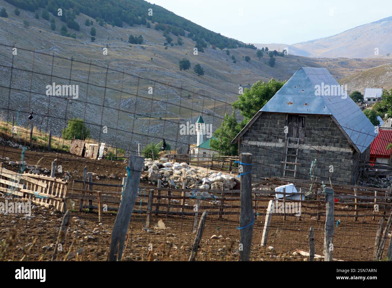 Landscape of Lukomir village - the highest village in Bosna and ...