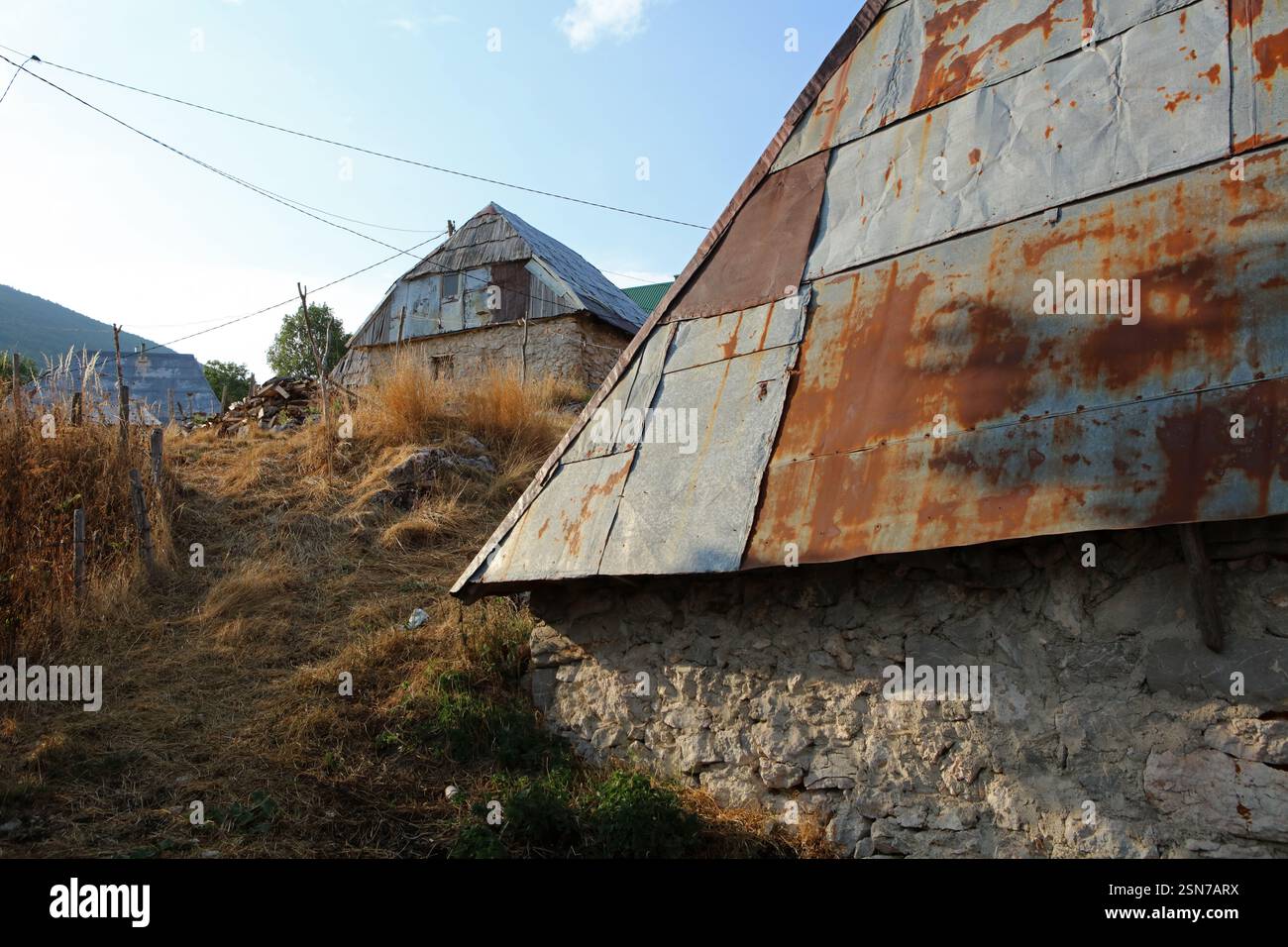 Landscape of Lukomir village - the highest village in Bosna and ...