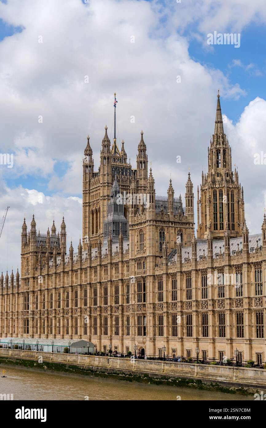 the iconic Palace of Westminster, home to the UK Parliament, with its ...