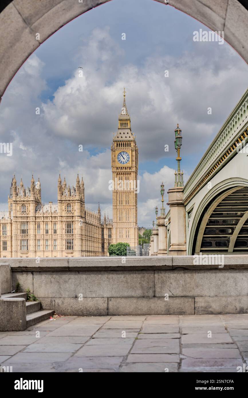 This shot captures an innovative photography angle for tourists in London, using the tunnel arch ...