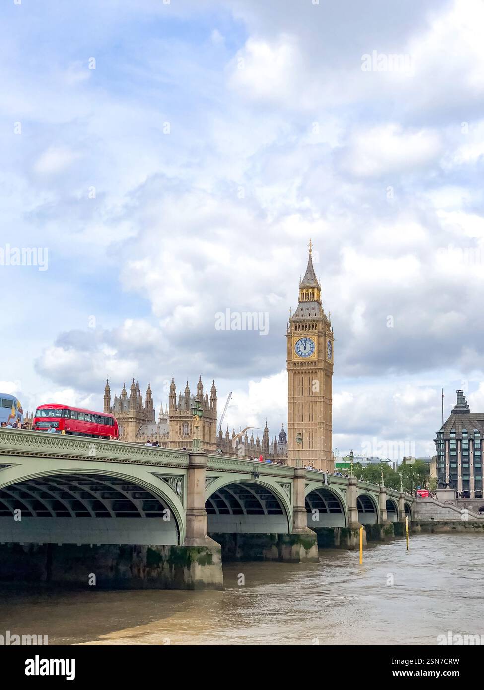 Big Ben and Westminster Bridge stand tall over the River Thames ...