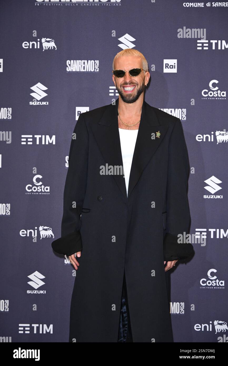 Sanremo, Italy. 13th Feb, 2025. Photocall Shablo In the photo Shablo ...
