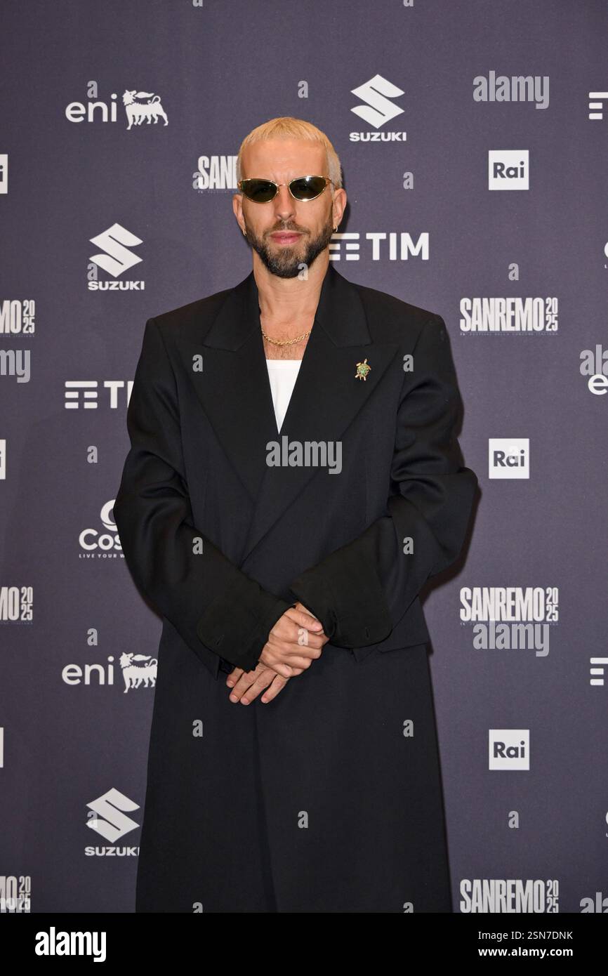 Sanremo, Italy. 13th Feb, 2025. Photocall Shablo In the photo Shablo ...