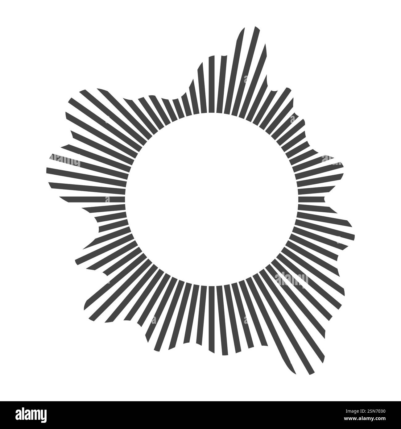 Circular sound wave, Audio equalizer round wave, Linear rays circular ...