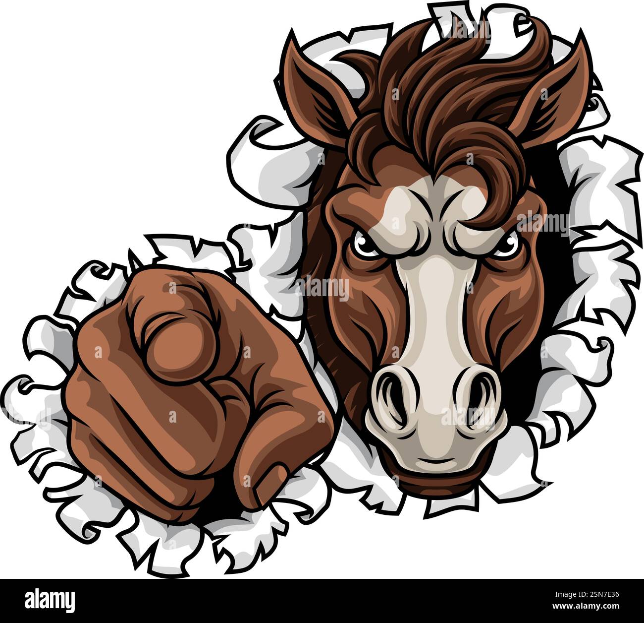 Horse Mustang Stallion Bronco Sports Team Mascot Stock Vector Image ...