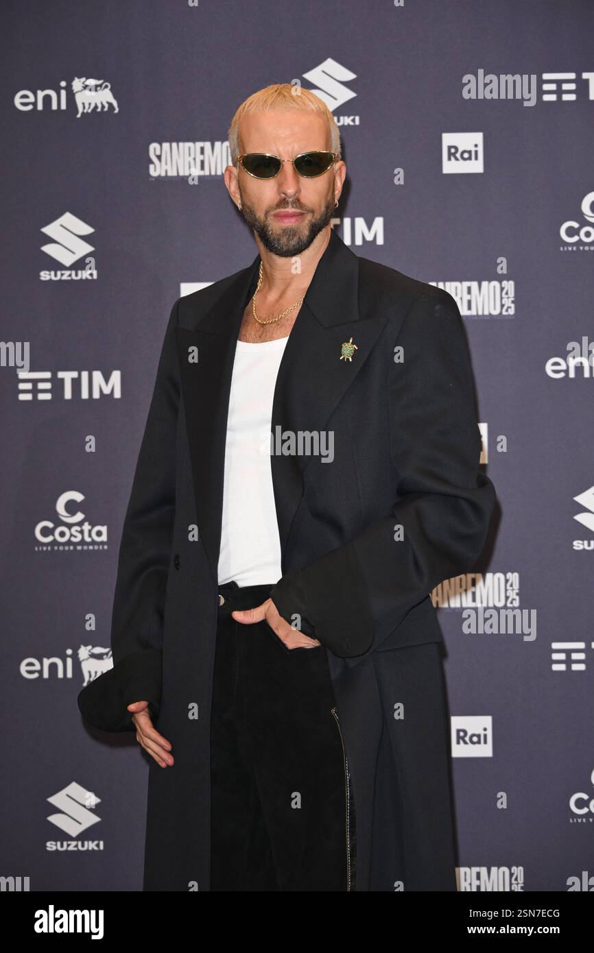Sanremo, Italy. 13th Feb, 2025. Photocall Shablo In the photo Shablo ...