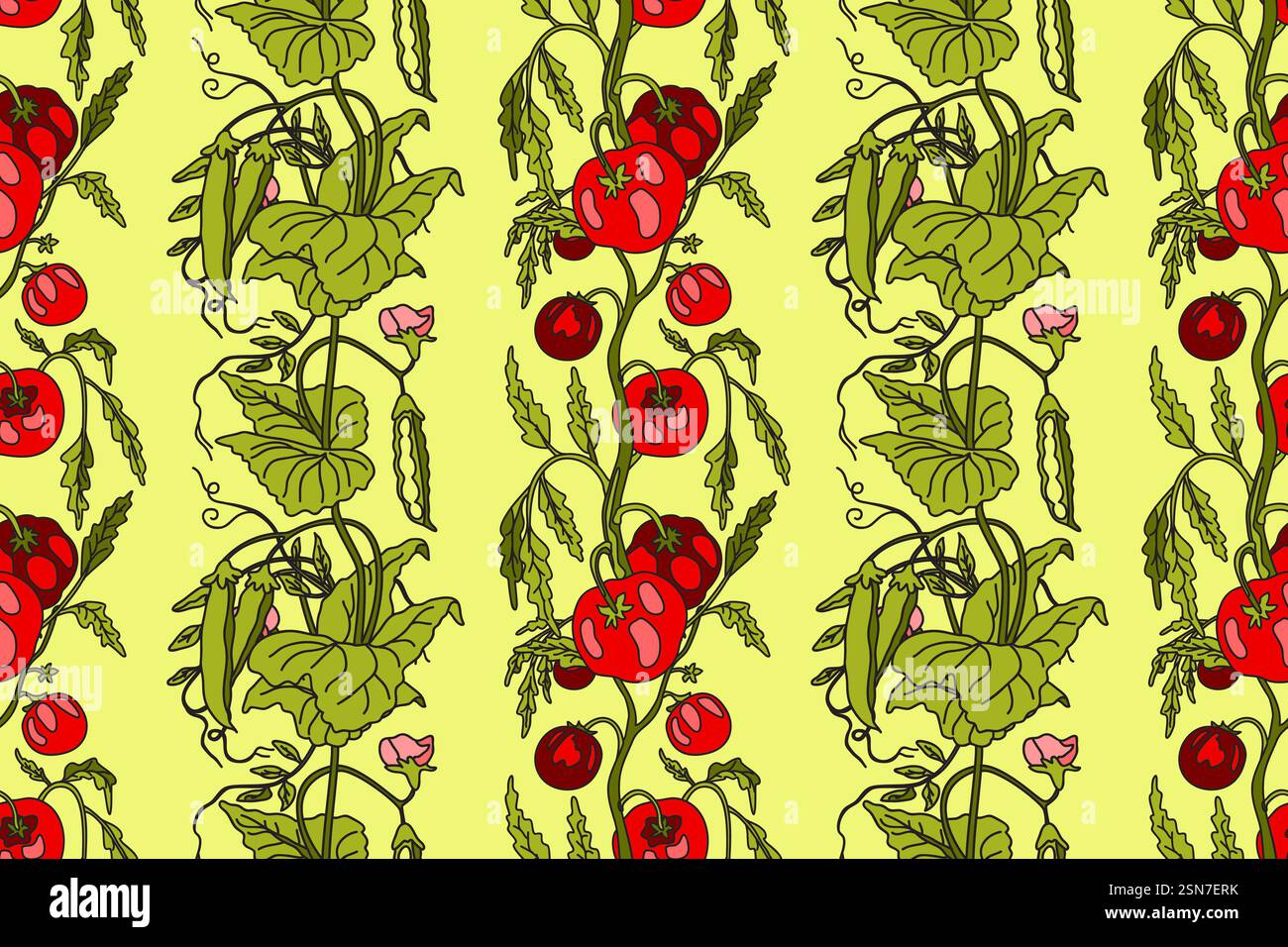 Peas growing in farm field Stock Vector Images - Alamy