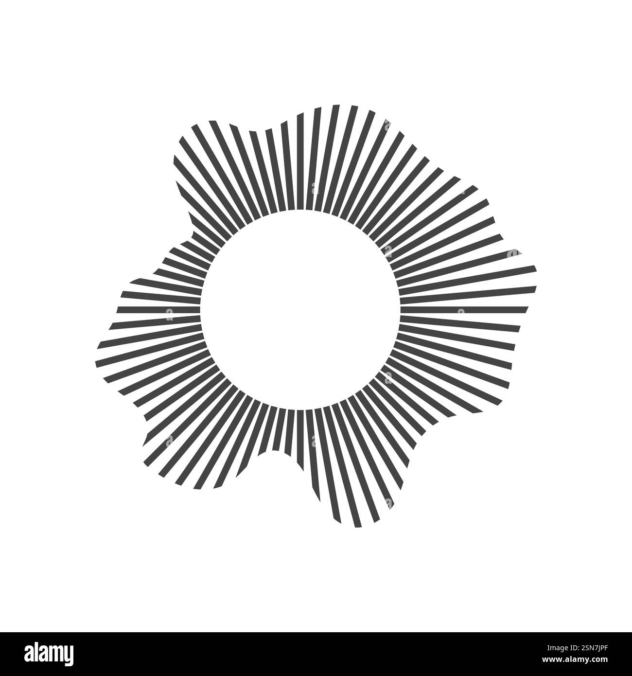 Circular sound wave, Audio equalizer round wave, Linear rays circular ...