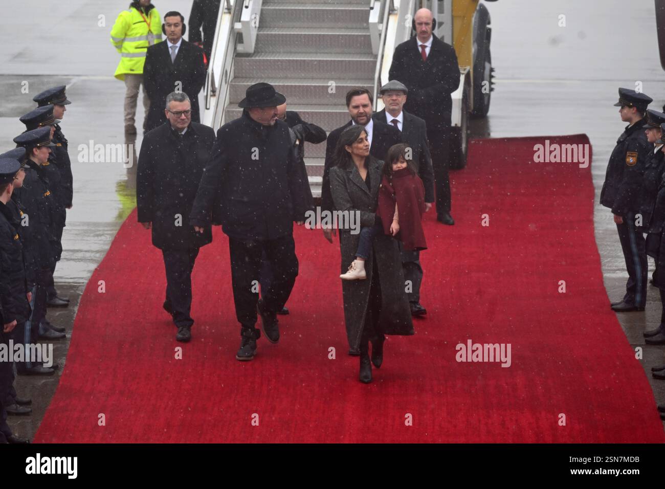 Hallbergmoos, Germany. 13th Feb, 2025. Minister President Markus Söder ...
