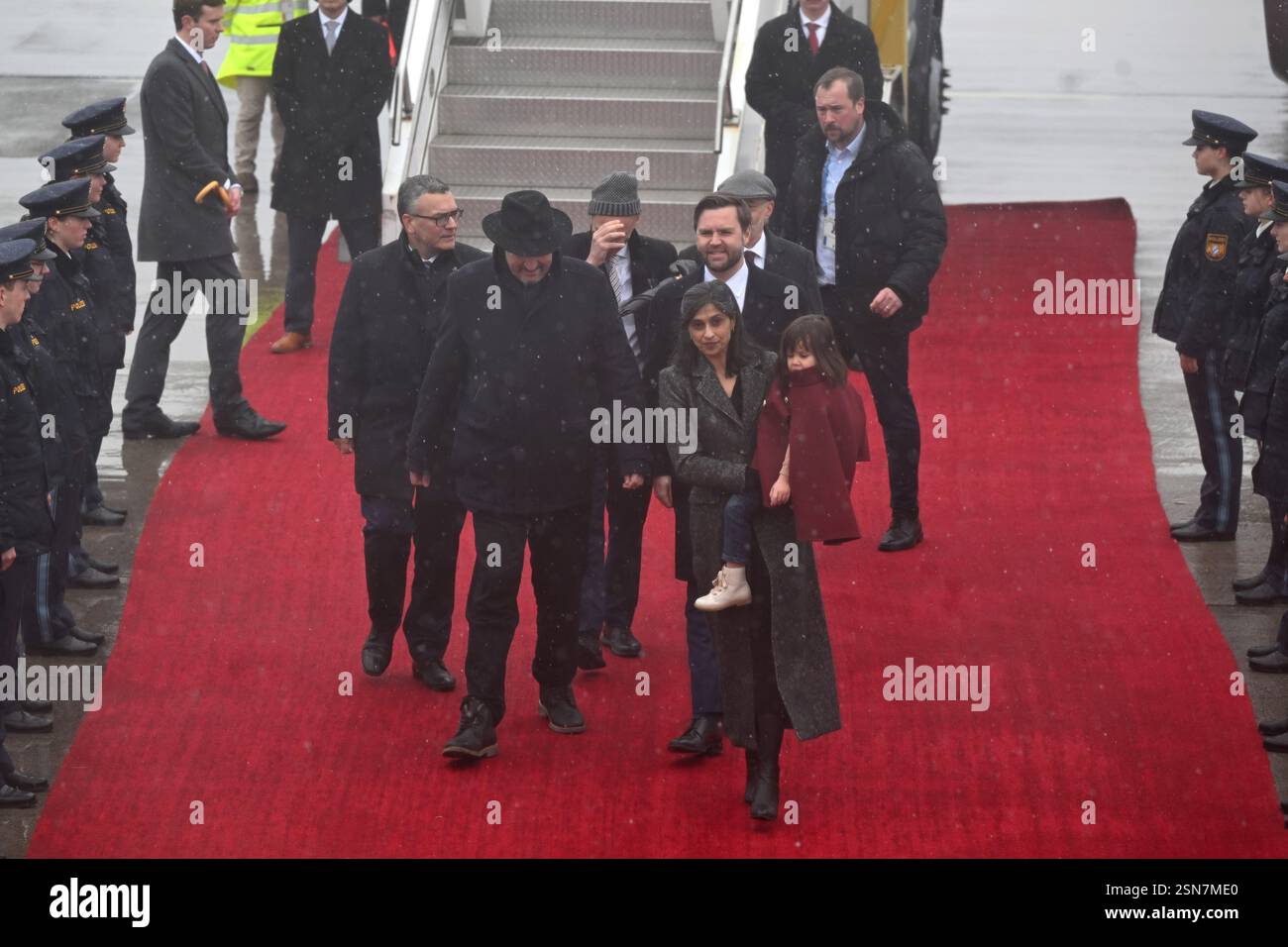Hallbergmoos, Germany. 13th Feb, 2025. Minister President Markus Söder ...