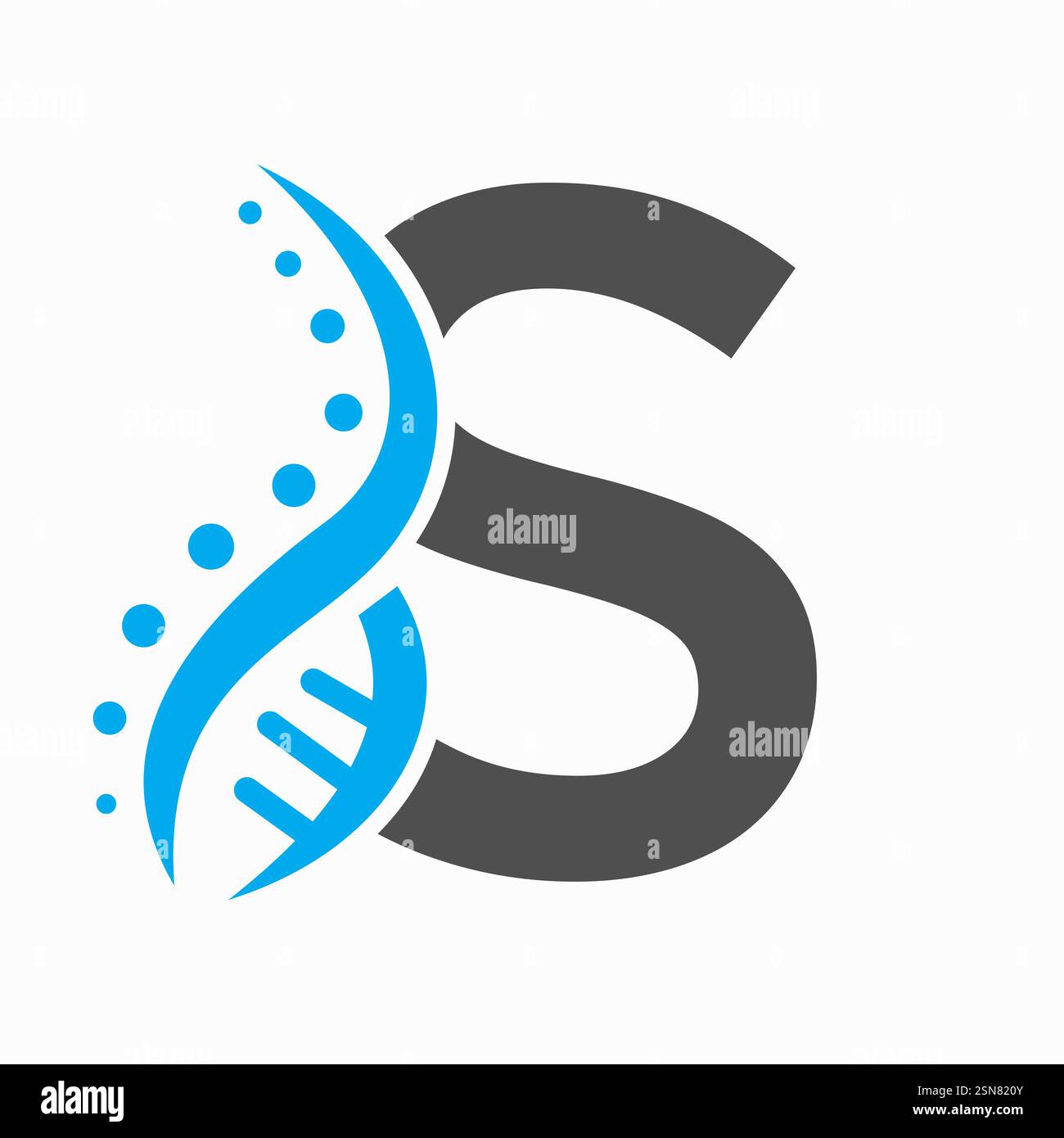 DNA Spiral Logo On Letter S For Healthcare Sign Vector Template Stock ...