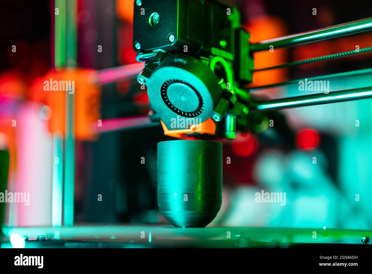 Blurred background 3d printer creates hi-res stock photography and ...