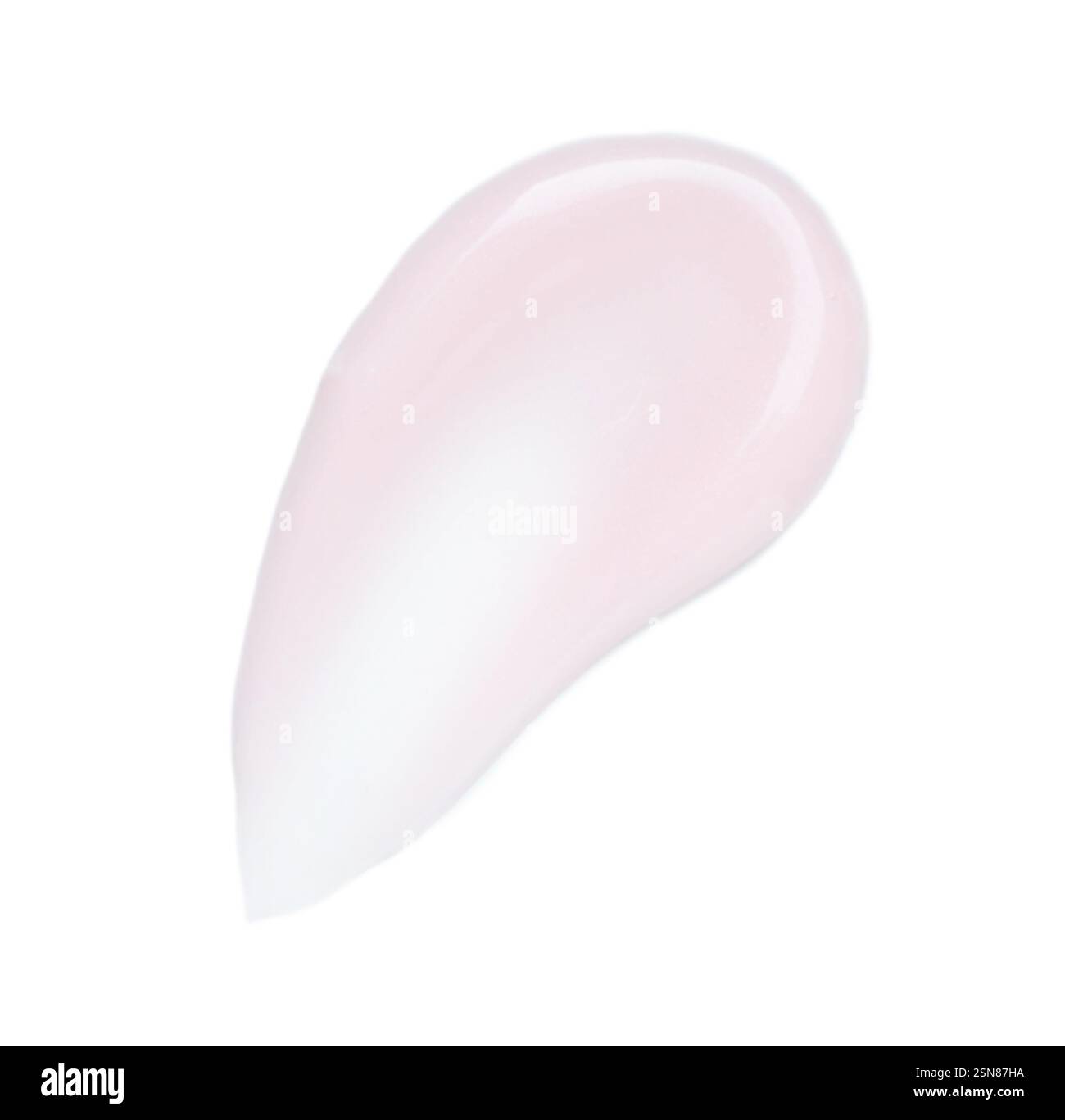Cream sample isolated on white, top view Stock Photo - Alamy