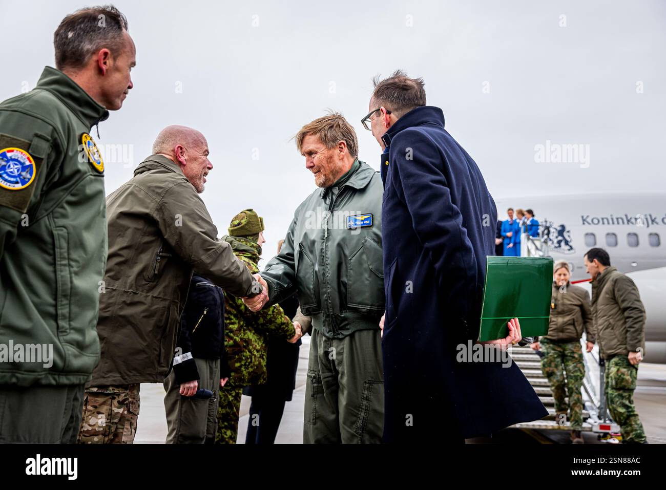 Amari, Estonia. 13th Feb, 2025. King Willem-Alexander during a visit to ...