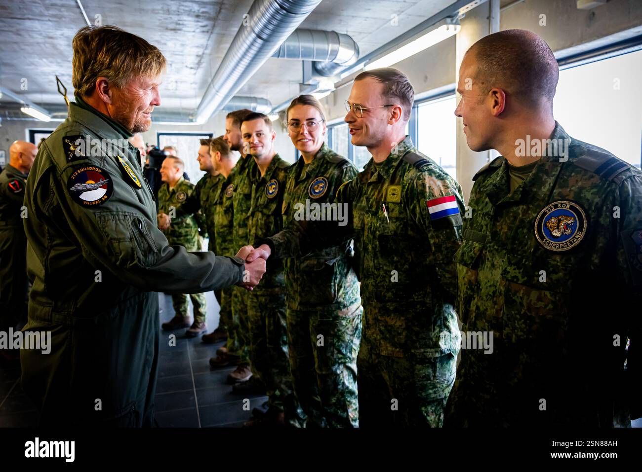 Amari, Estonia. 13th Feb, 2025. King Willem-Alexander during a visit to ...
