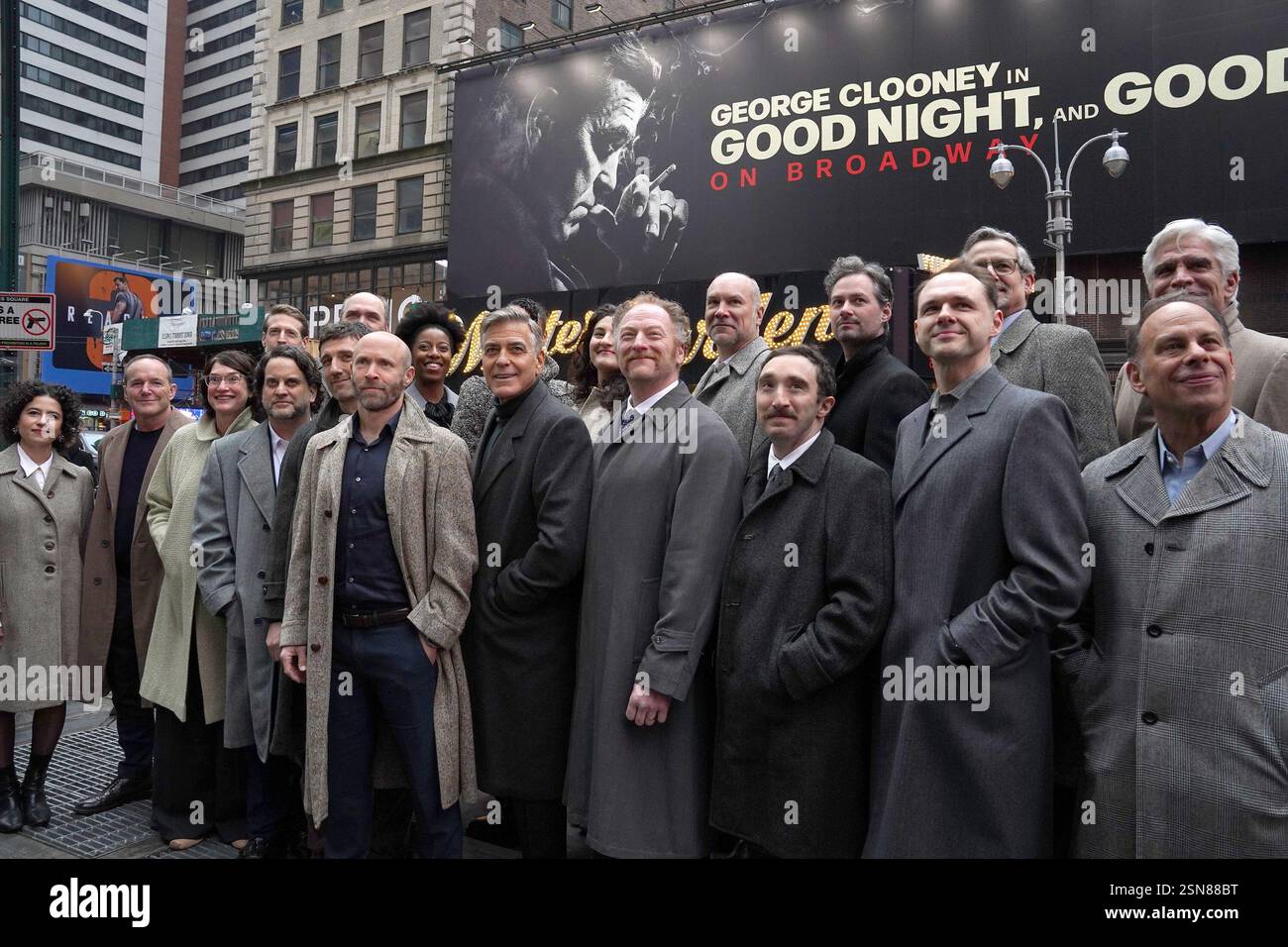 Ny. 06th Feb, 2025. George Clooney, cast Photo Call for GOOD NIGHT, AND ...