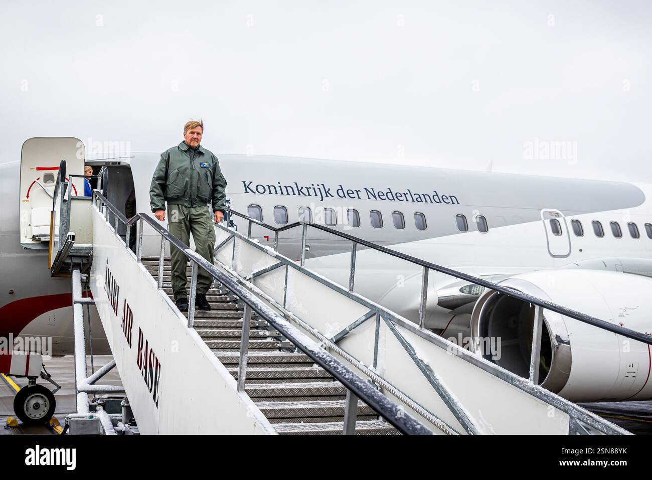 Amari, Estonia. 13th Feb, 2025. King Willem-Alexander during a visit to ...