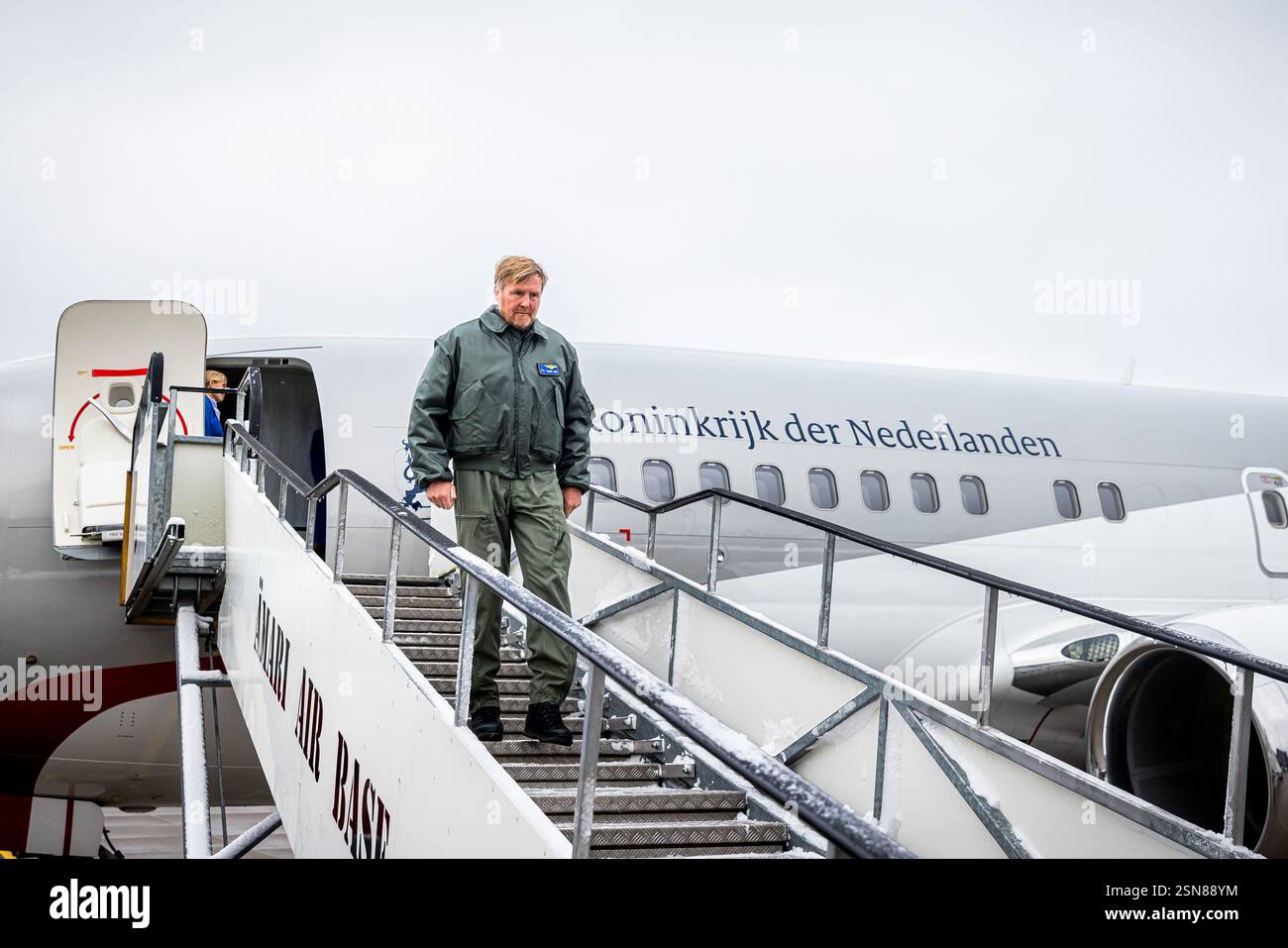 Amari, Estonia. 13th Feb, 2025. King Willem-Alexander during a visit to ...