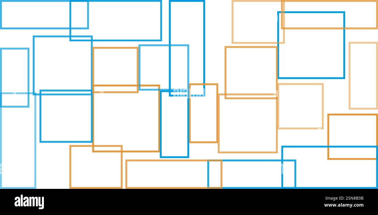 Simple Overlapping Rectangular Frames of Various Sizes, Colored in ...