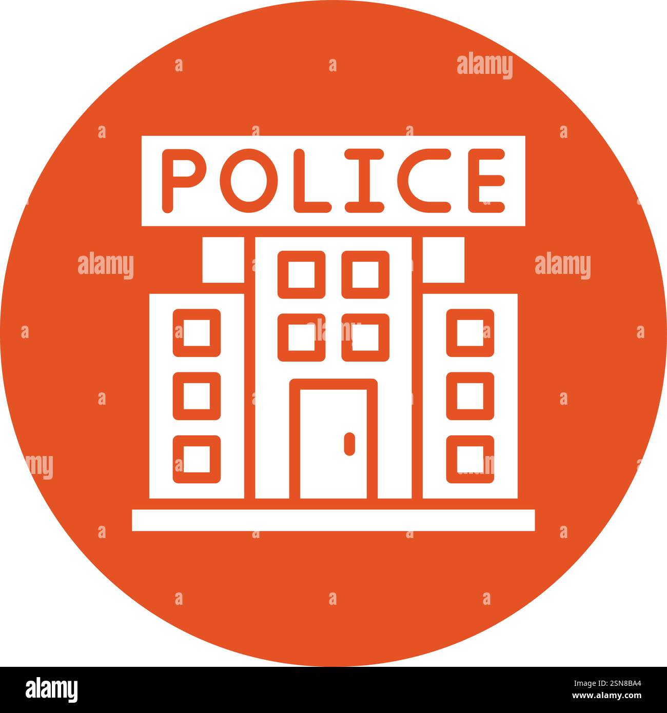 Police station Vector Icon Design Illustration Stock Vector Image & Art ...