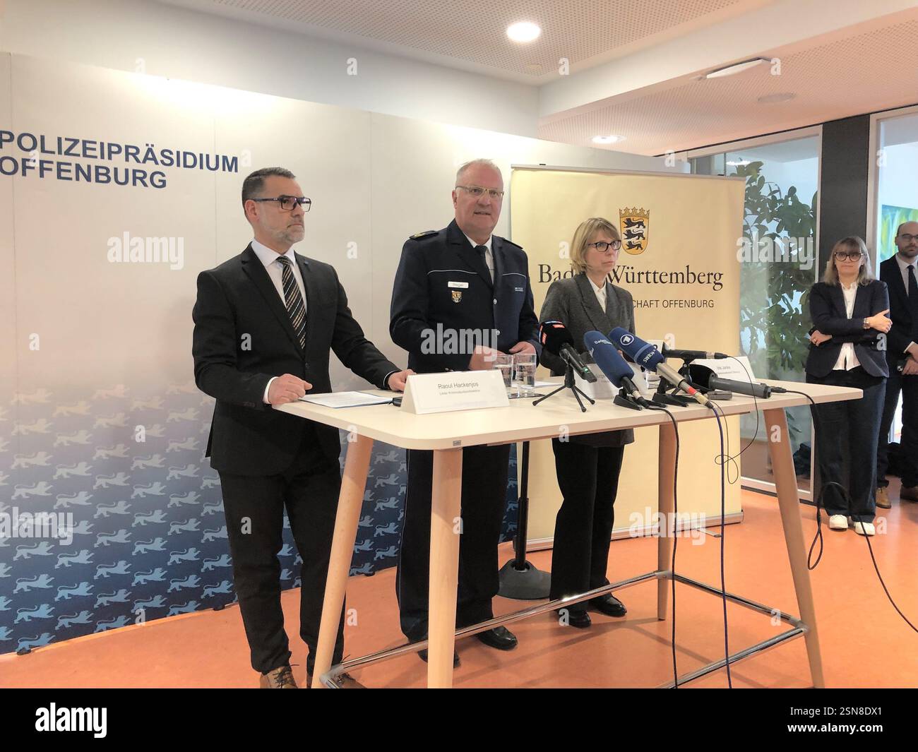 Offenburg, Germany. 13th Feb, 2025. Criminal director Raoul Hackenjos ...