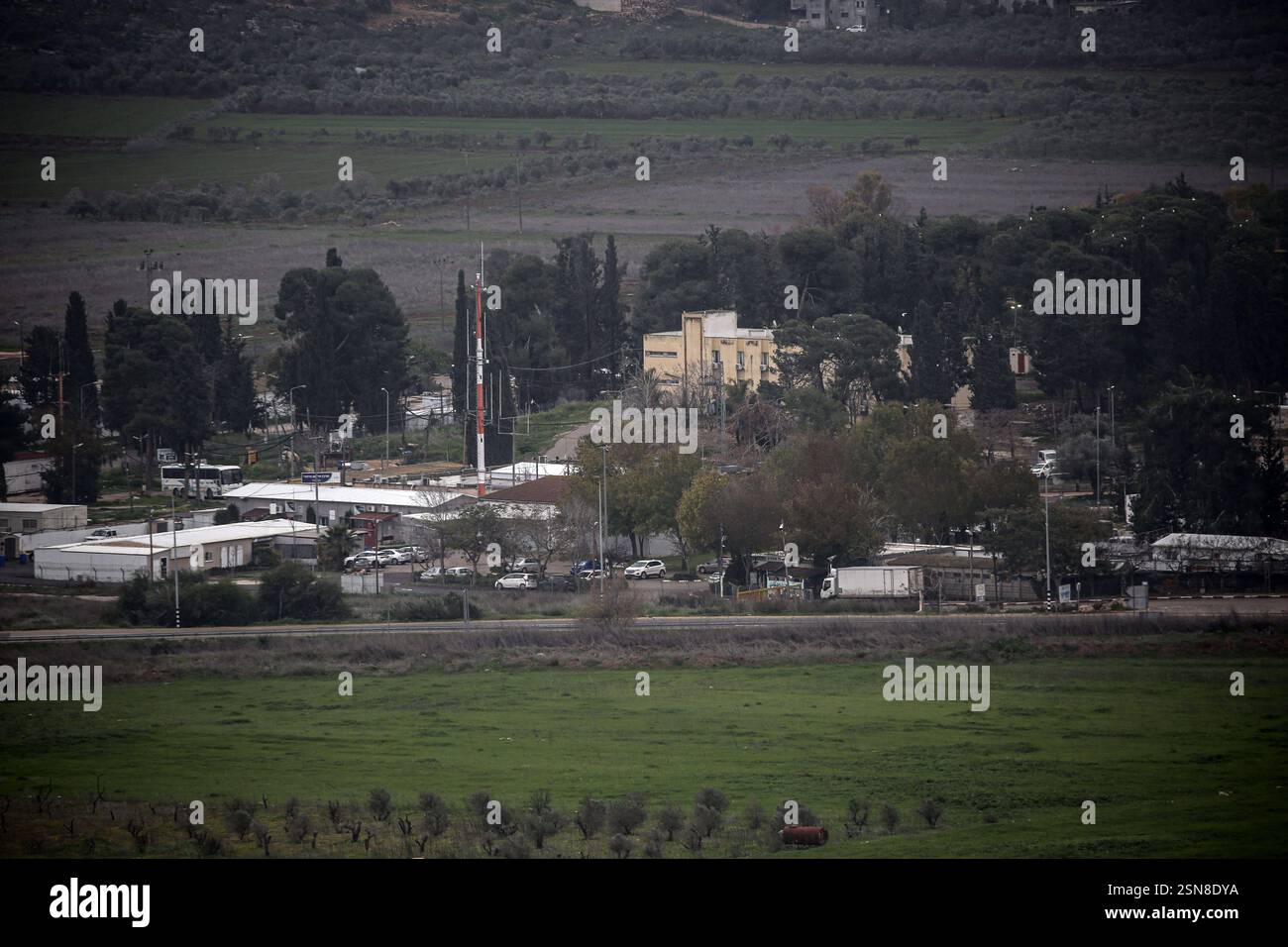 View of the Israeli Hawara camp. After a Palestinian tried to run over ...