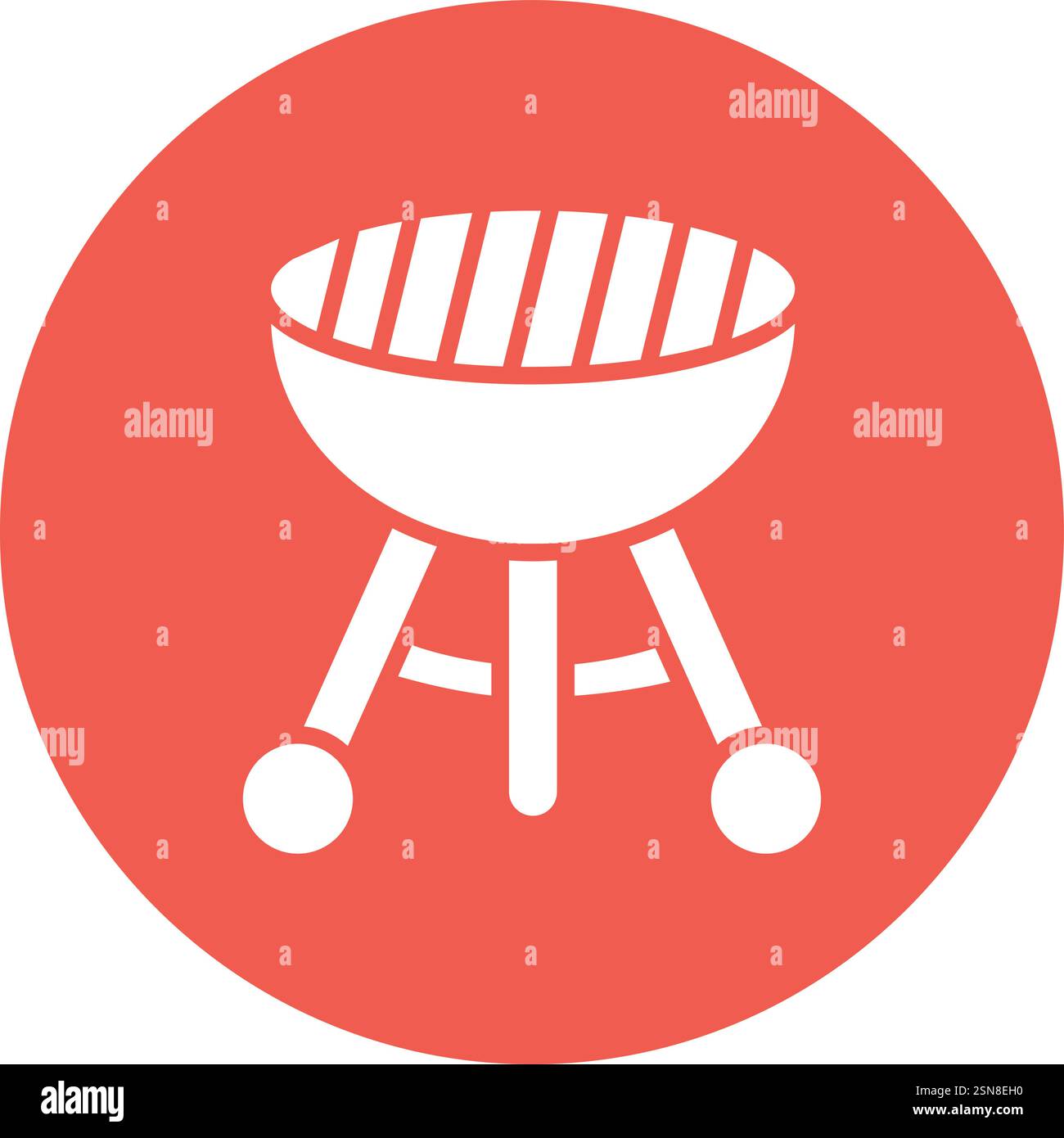 Barbecue grill Vector Icon Design Illustration Stock Vector Image & Art ...