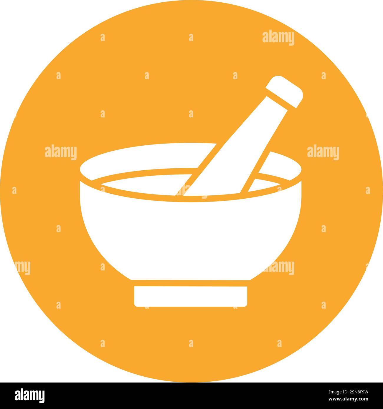Pestle mortar icon logo hi-res stock photography and images - Alamy