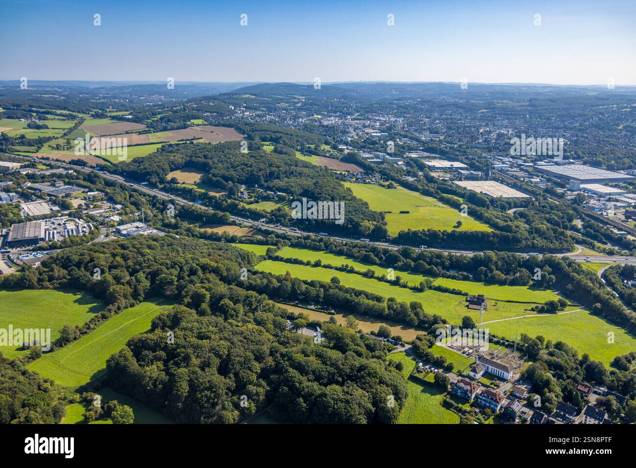 Road junction meadows fields hi-res stock photography and images - Alamy