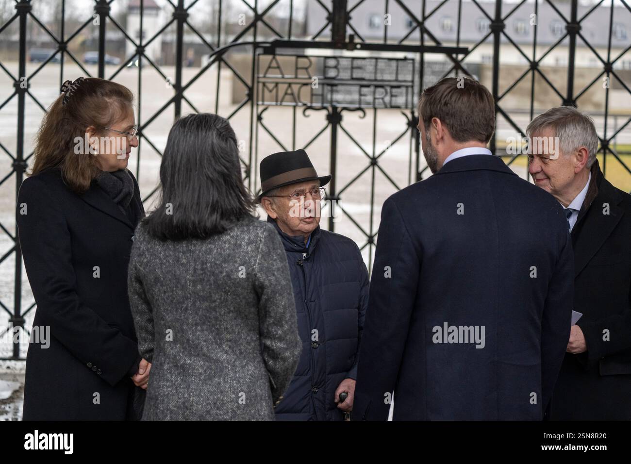 13 February 2025, Bavaria, Munich: Abba Naor (M), survivor of the ...