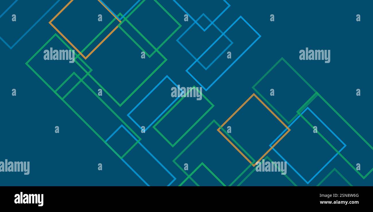 Simple Overlapping Rectangular Frames of Various Sizes, Colored in ...
