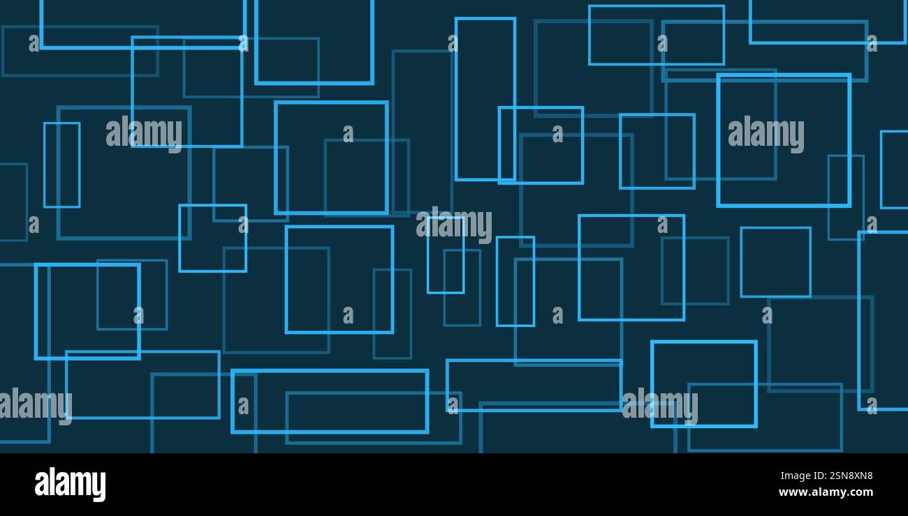 Simple Overlapping Rectangular Frames of Various Sizes, Colored in Grey ...