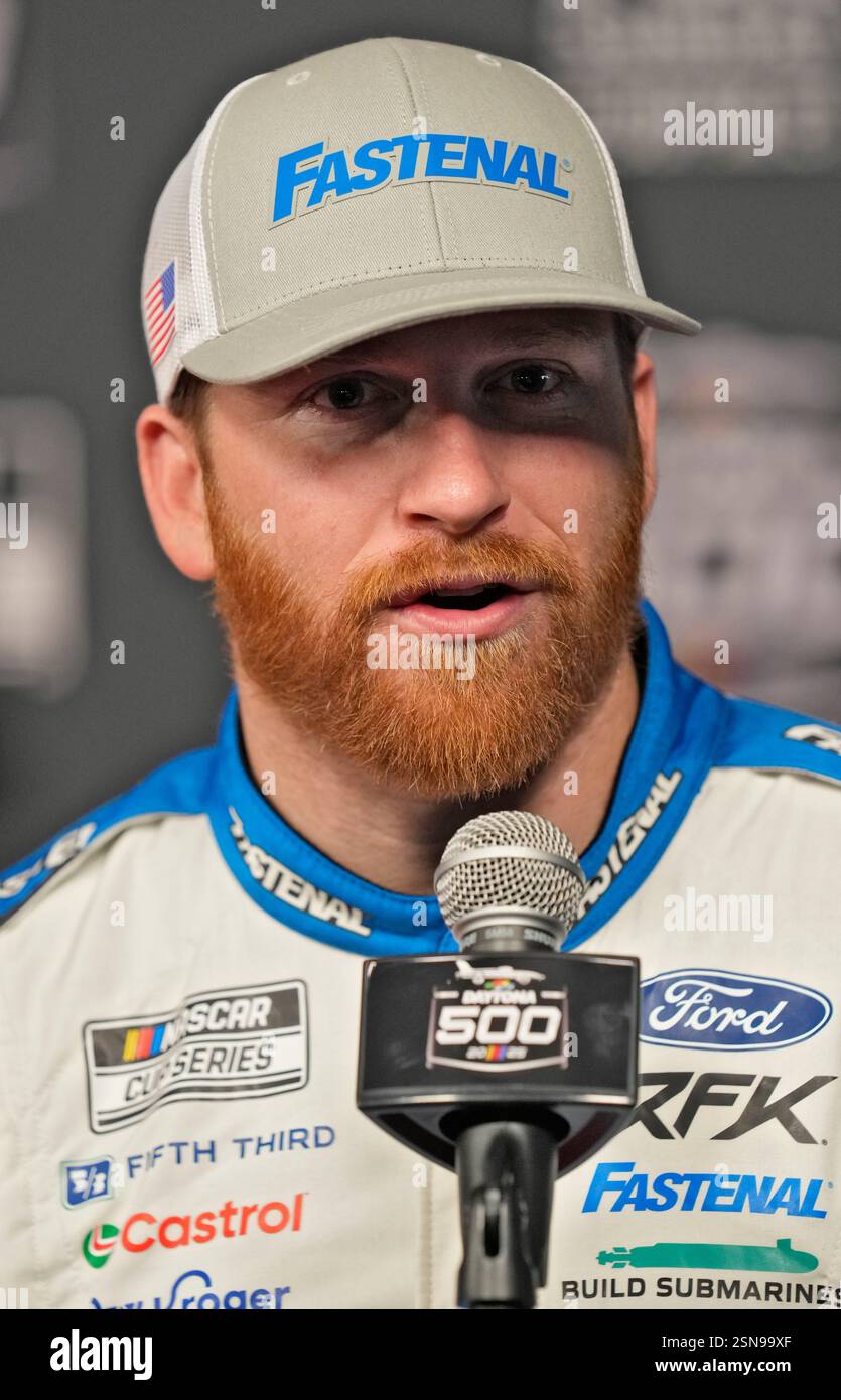 Chris Buescher during the NASCAR Daytona 500 auto racing media day ...