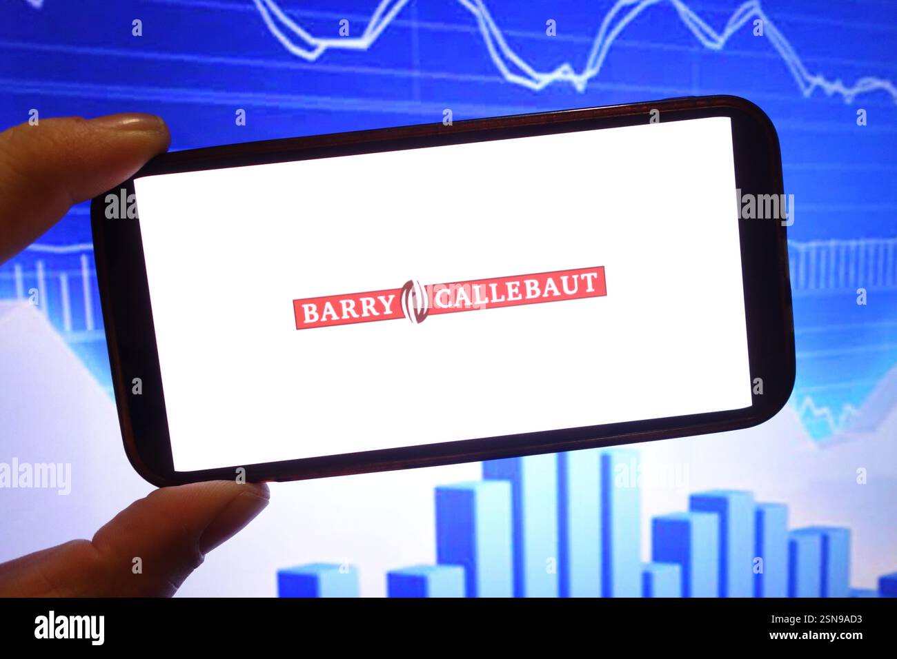 In this photo illustration, the Barry Callebaut company logo is seen ...