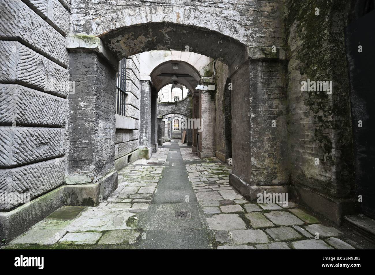 The lightwell surrounding the deadhouse at Somerset house in London, UK ...