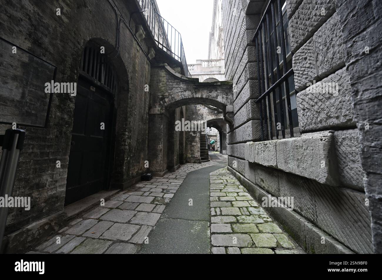The lightwell surrounding the deadhouse at Somerset house in London, UK ...
