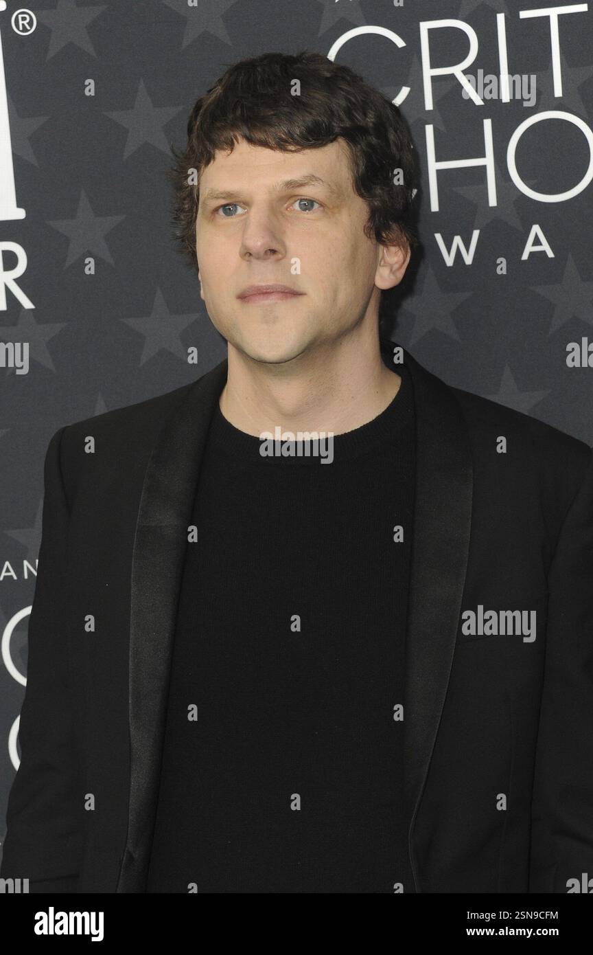 Ca. 07th Feb, 2025. Jesse Eisenberg at arrivals for The Critics Choice ...