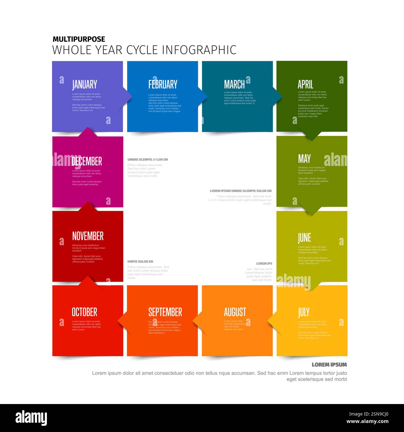 Cycle of the months Cut Out Stock Images & Pictures - Alamy