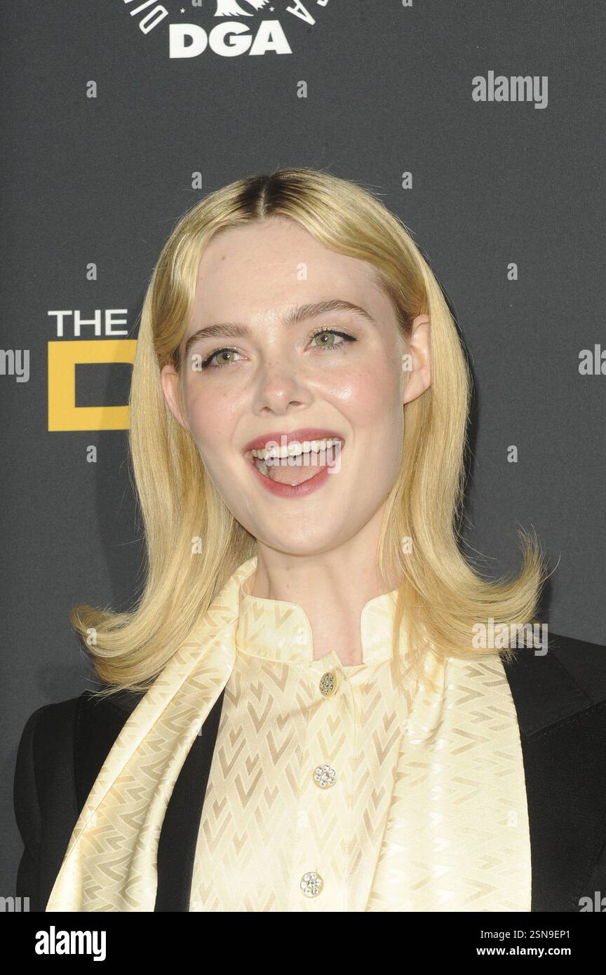 Ca. 08th Feb, 2025. Elle Fanning at arrivals for 77th Annual Directors ...